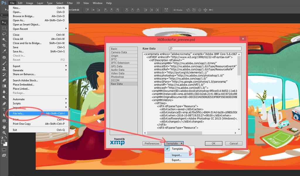 4 Steps to create a 360 VR illustration / painting in Photoshop (with ...